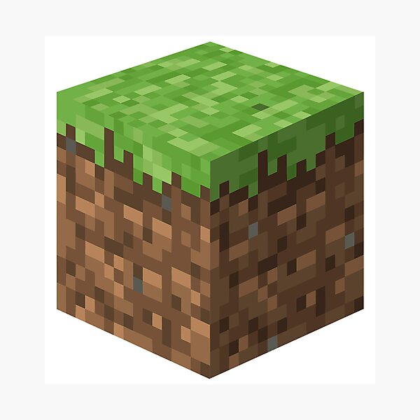 "Minecraft Grass Block Logo" Photographic Print for Sale by BreadBoys ...