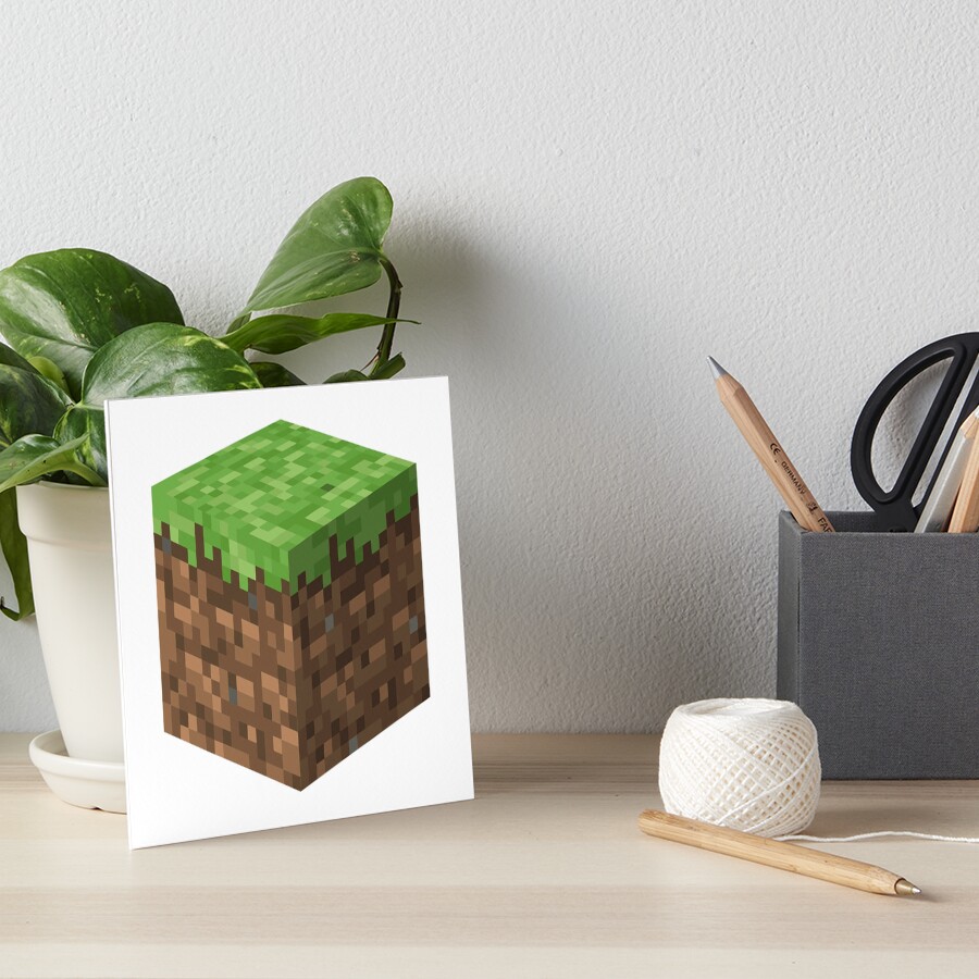 "Minecraft Grass Block Logo" Art Board Print by BreadBoys | Redbubble