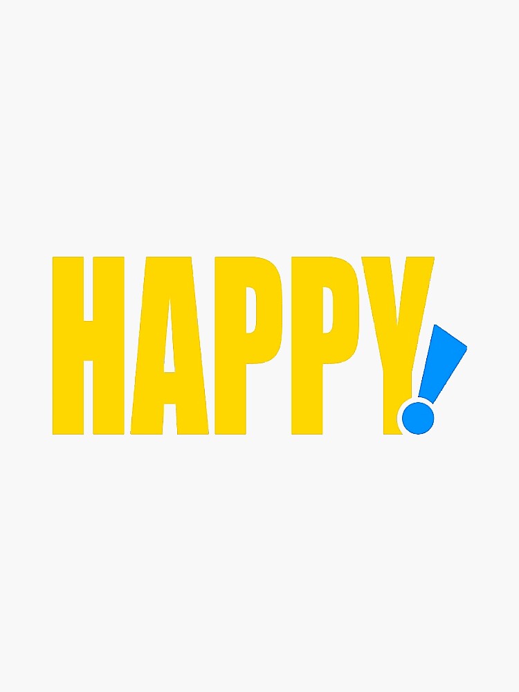 "Happy!" Sticker for Sale by CheCherry | Redbubble