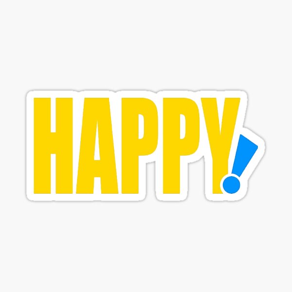 "Happy!" Sticker for Sale by CheCherry | Redbubble