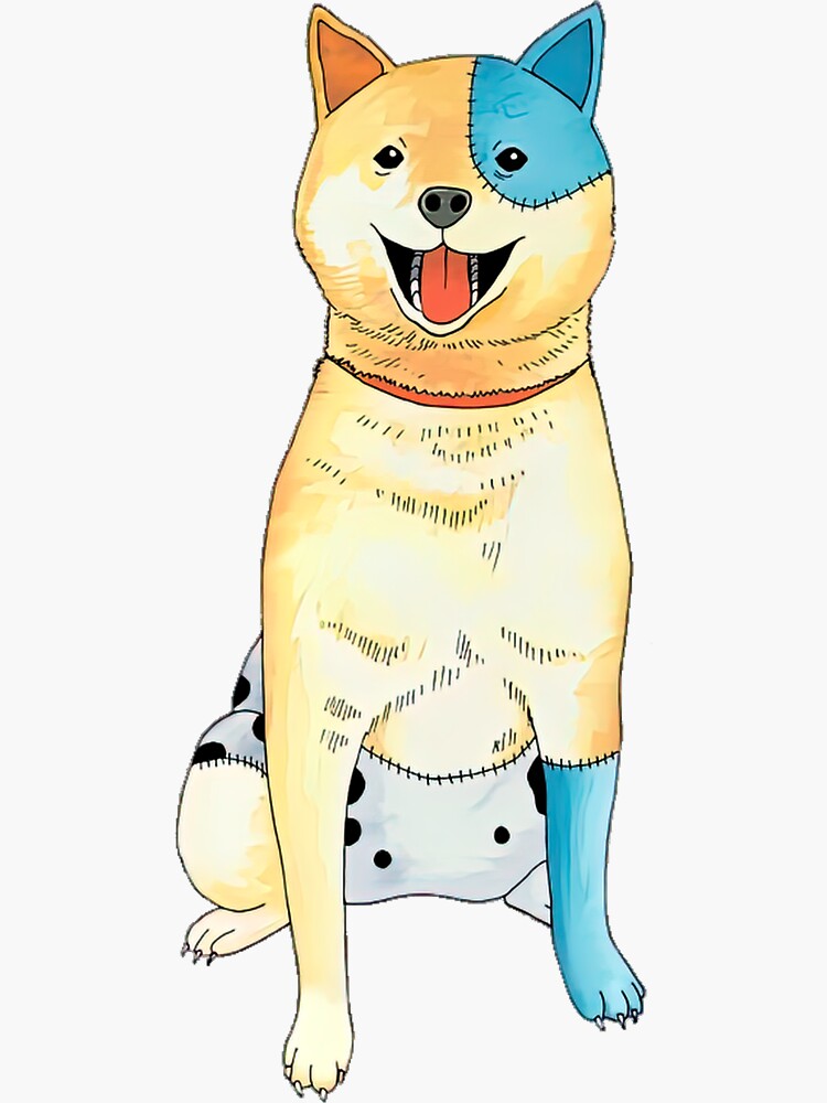 "BECK anime dog" Sticker for Sale by Mozzardini | Redbubble
