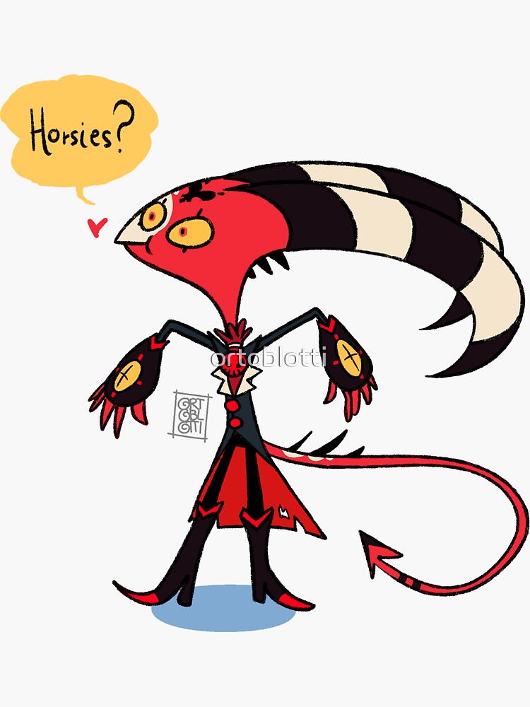 "helluvaboss blitzo and his love for horses" Sticker for Sale by ...