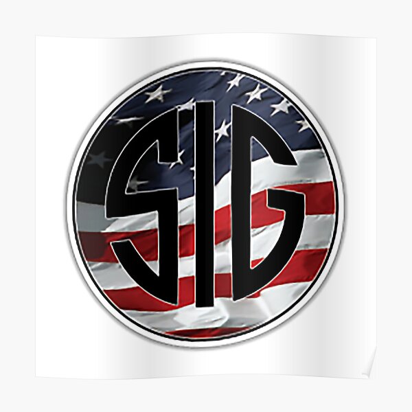 "sig sauer american flag logo" Poster for Sale by hotifroti | Redbubble