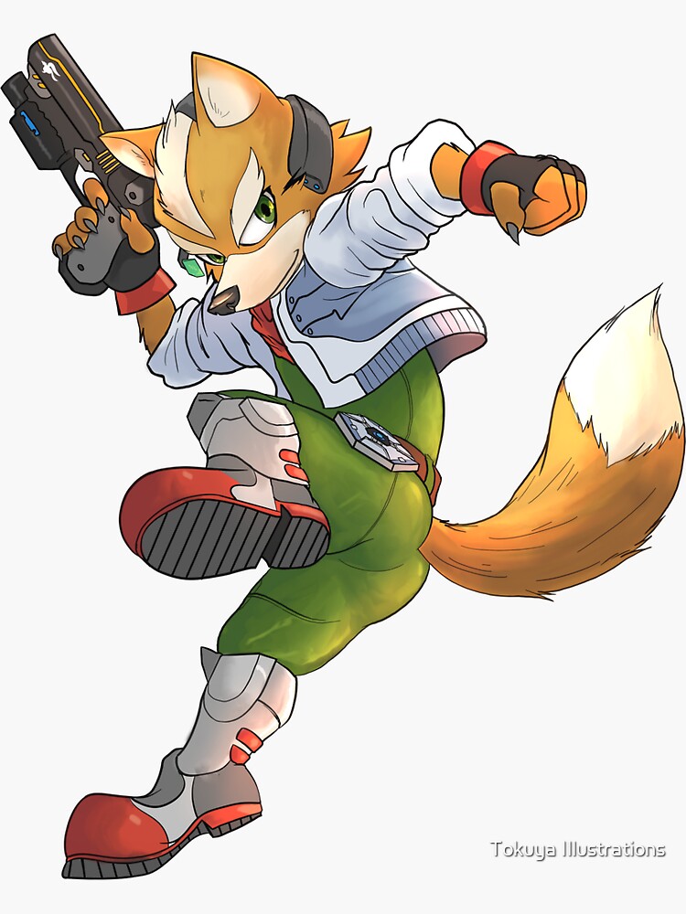 "Fox McCloud Star Fox Sticker" Sticker for Sale by tokugawo | Redbubble