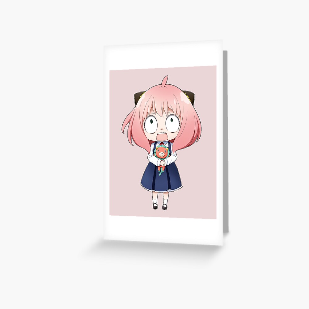 "Anya Surprised Face (Spy x Family)" Greeting Card by TheBrebs | Redbubble