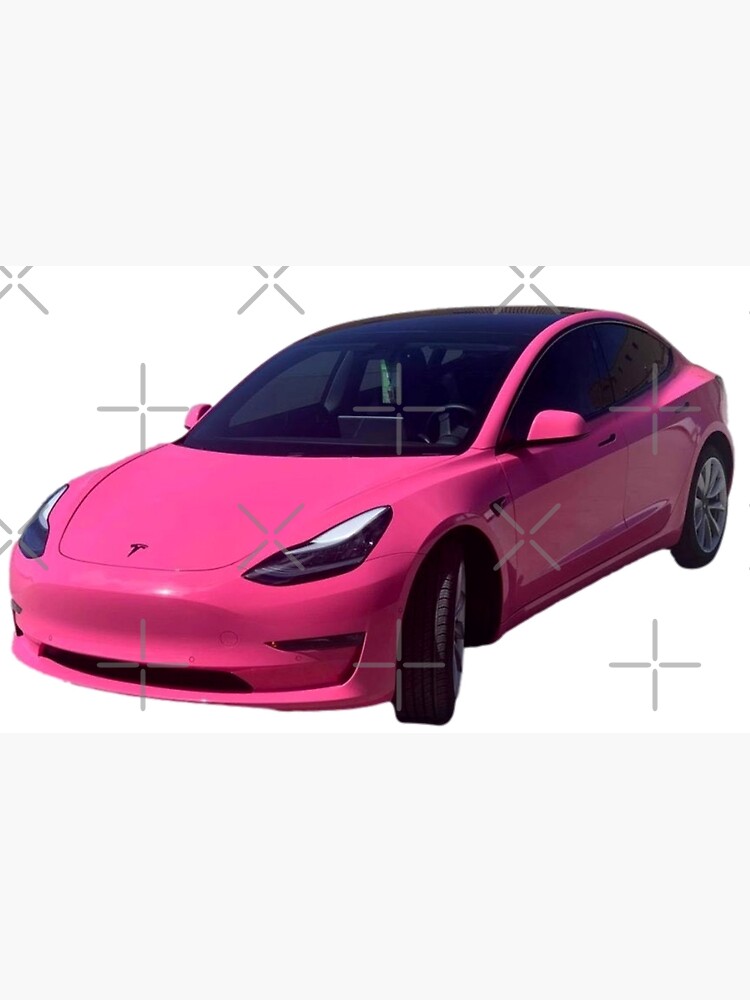 "SEXY Hot Pink Tesla Electric Car" Poster for Sale by WigOutlet | Redbubble