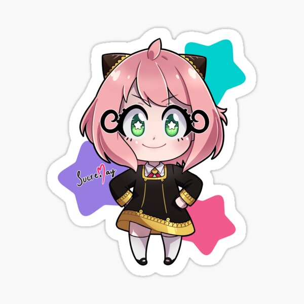 "Chibi Anya Forger" Sticker for Sale by MayLet | Redbubble