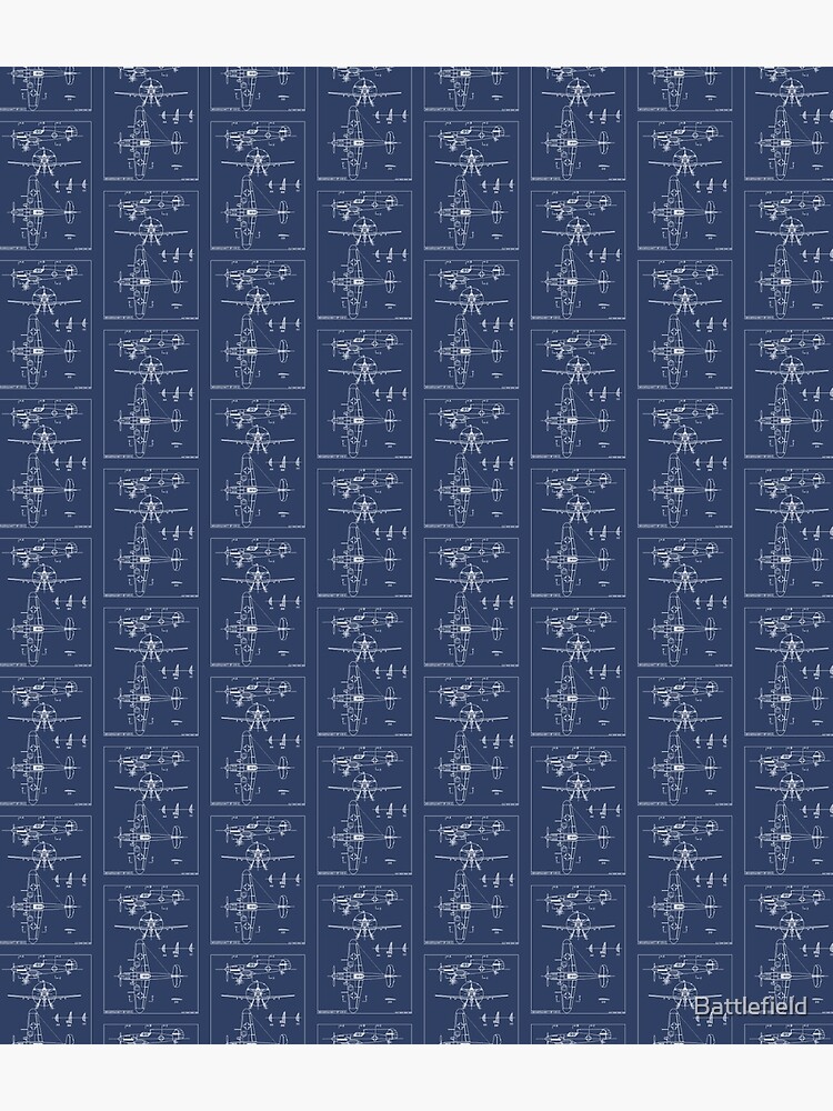 Messerschmitt Bf 109G German WW2 Fighter Plane Aircraft Blueprint Gift ...