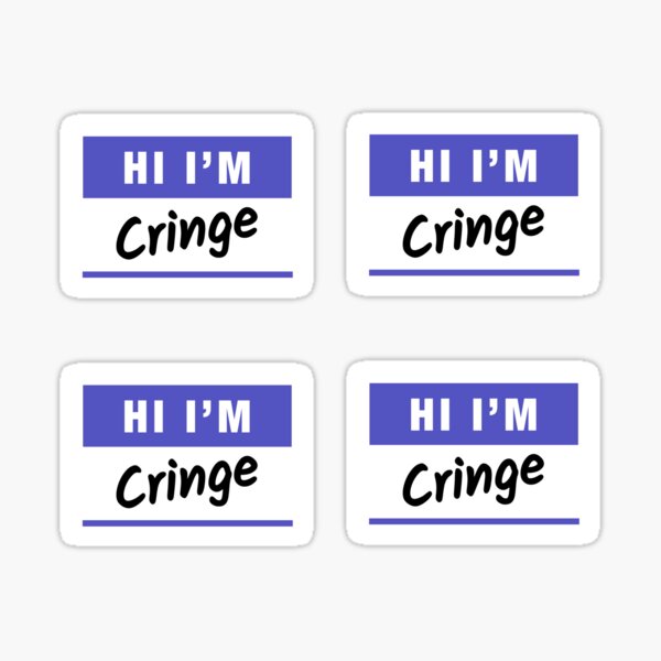 "Funny Cringe Name Tag Blue" Sticker for Sale by 622Strands | Redbubble