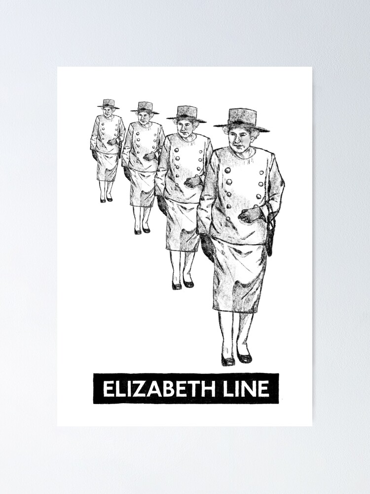 "The elizabeth line queen tfl " Poster for Sale by Spicysadnessgal ...
