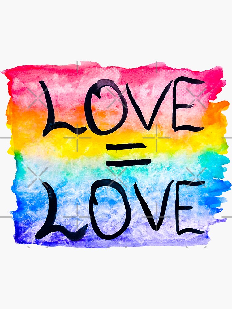 "Love equals love pride flag" Sticker for Sale by Purpledemon16 | Redbubble