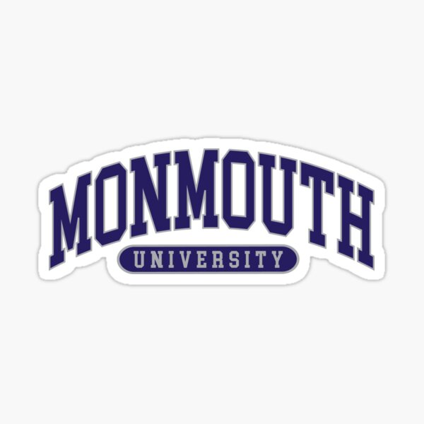"monmouth - college font" Sticker for Sale by scollegestuff | Redbubble