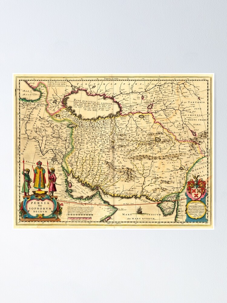 "Persia map, 1640 by Willem Blaeu" Poster for Sale by nextstepdesigns ...