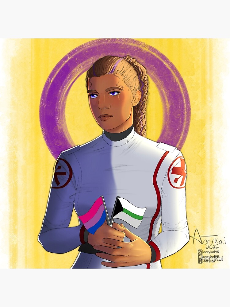 "Clone Medic Saviin with Intersex Flag backdrop" Poster for Sale by ...