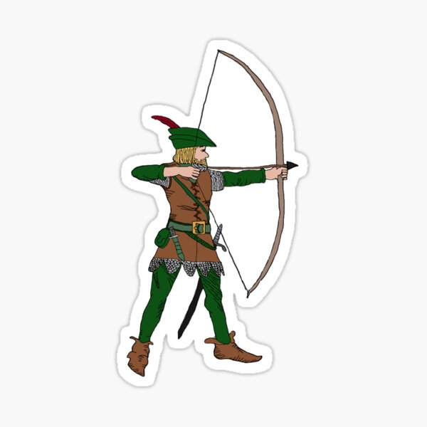 "Robin Hood" Sticker by HoneyvilleArt | Redbubble