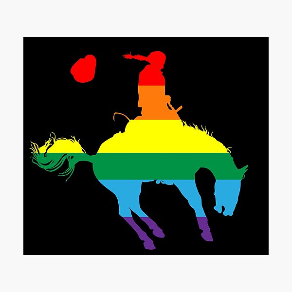 "Bronco Rider 2: Pride Flag" Photographic Print for Sale by ziafrazier ...