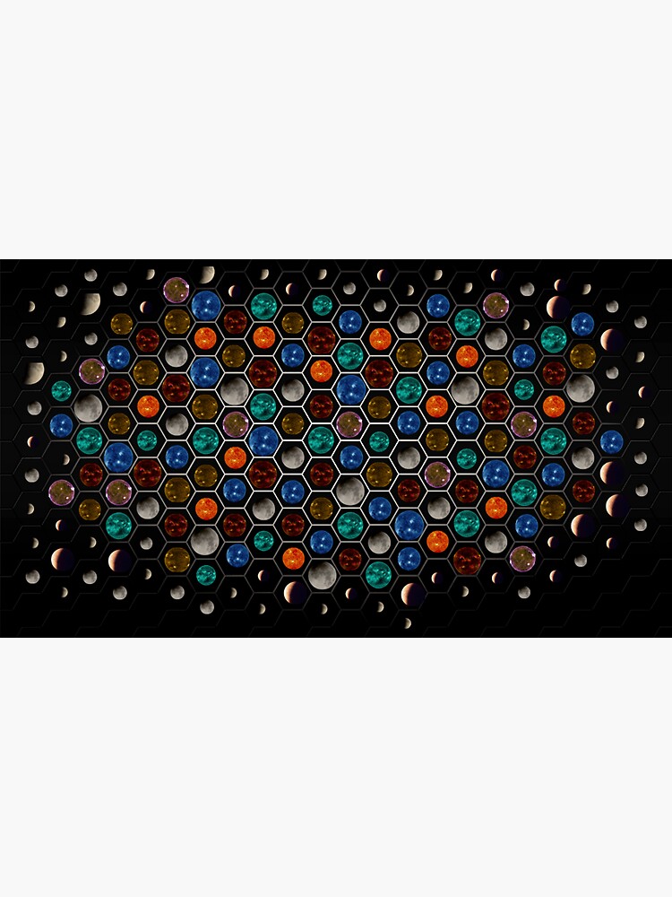 "Hexagon Mosaic Of The Sun And Moon v1" Sticker for Sale by ...