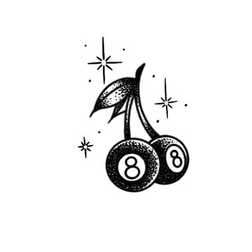 "Cherry 8 Ball" Sticker for Sale by Bmoyoo | Redbubble