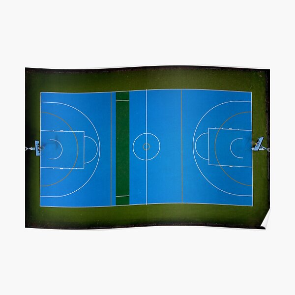"Blue Basketball Court" Poster for Sale by TetragonPhoto | Redbubble