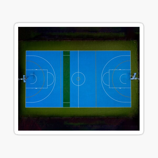 "Blue Basketball Court" Sticker for Sale by TetragonPhoto | Redbubble