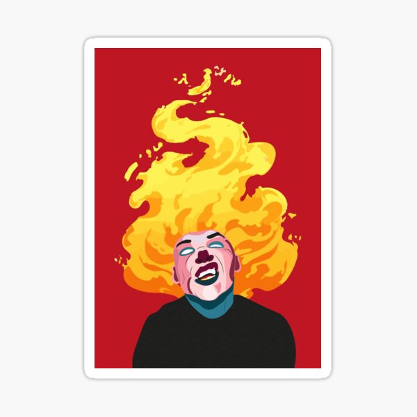 "Fire Mc" Sticker for Sale by Azarus-Indra | Redbubble