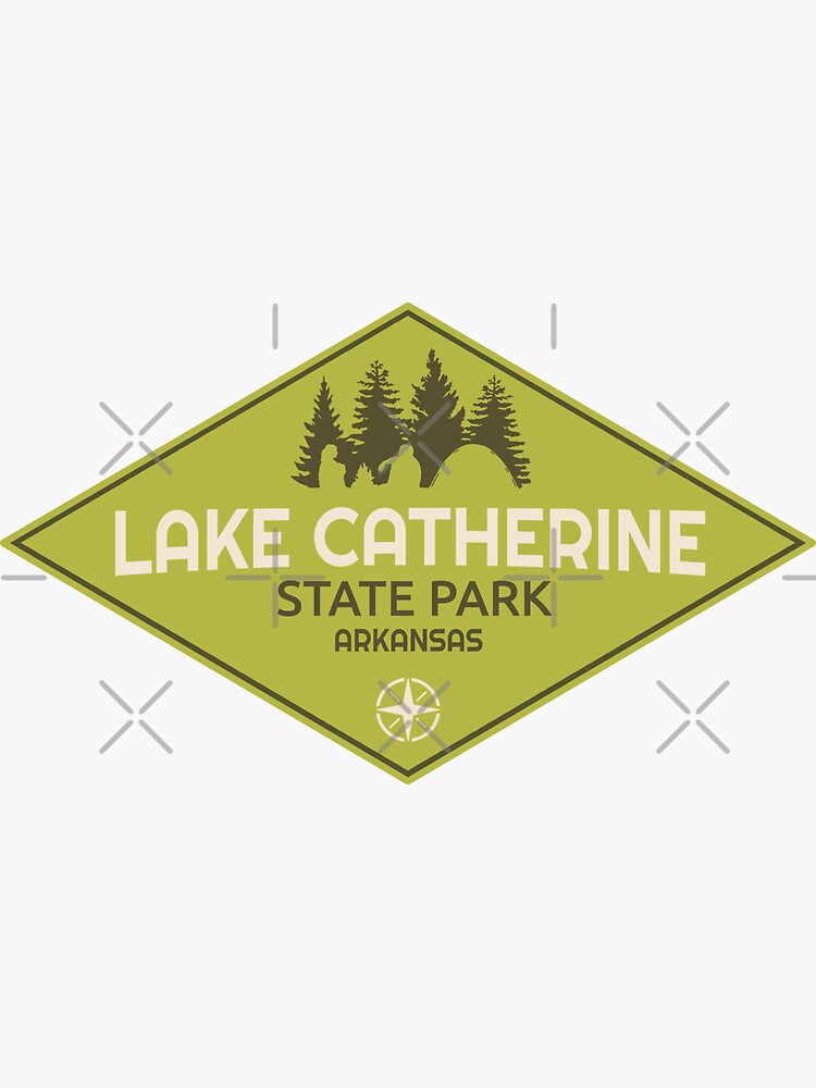 "Lake Catherine State Park Triangle Logo" Sticker by VanyaKar | Redbubble