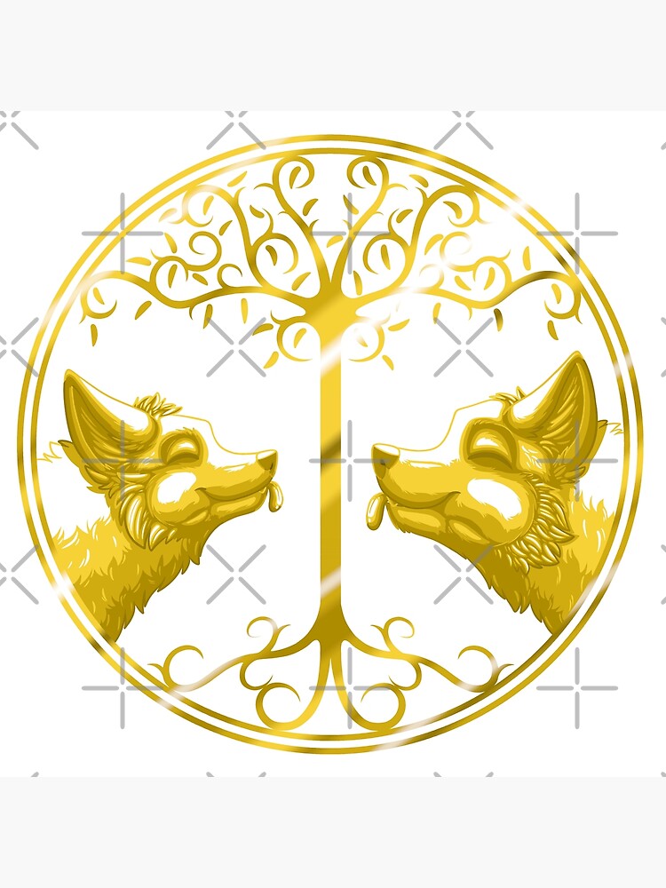 "Furry Banner Gold" Poster for Sale by AskrArts | Redbubble