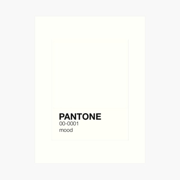 "Life is a Pantone - Mood - Clear Pantone Sticker" Art Print for Sale ...