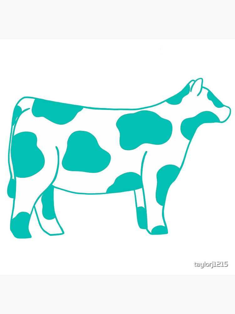 "Turquoise Cow Print Cow " Photographic Print for Sale by taylorj1215 ...