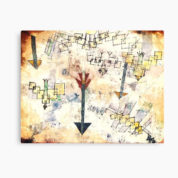 "Birds Swooping Down and Arrows (1919) by Paul Klee. Famous Antique ...