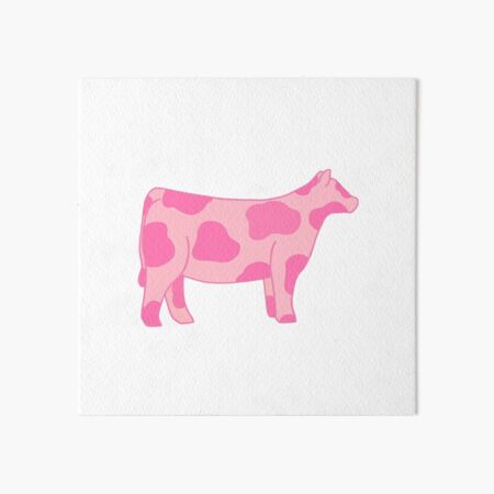 "Pink Cow Print Cow" Art Board Print by taylorj1215 | Redbubble