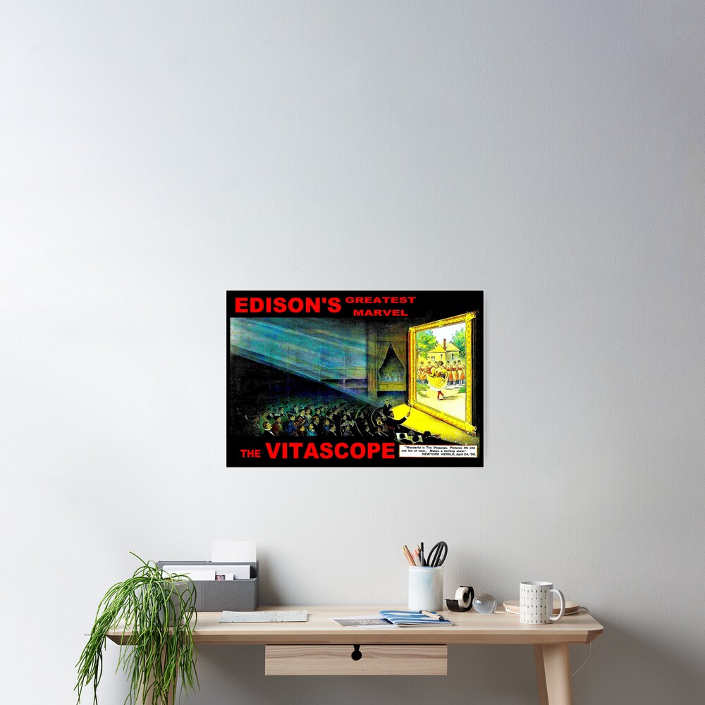 "EDISON GREATEST MARVEL VITASCOPE: Vintage Advertising Print" Poster by ...