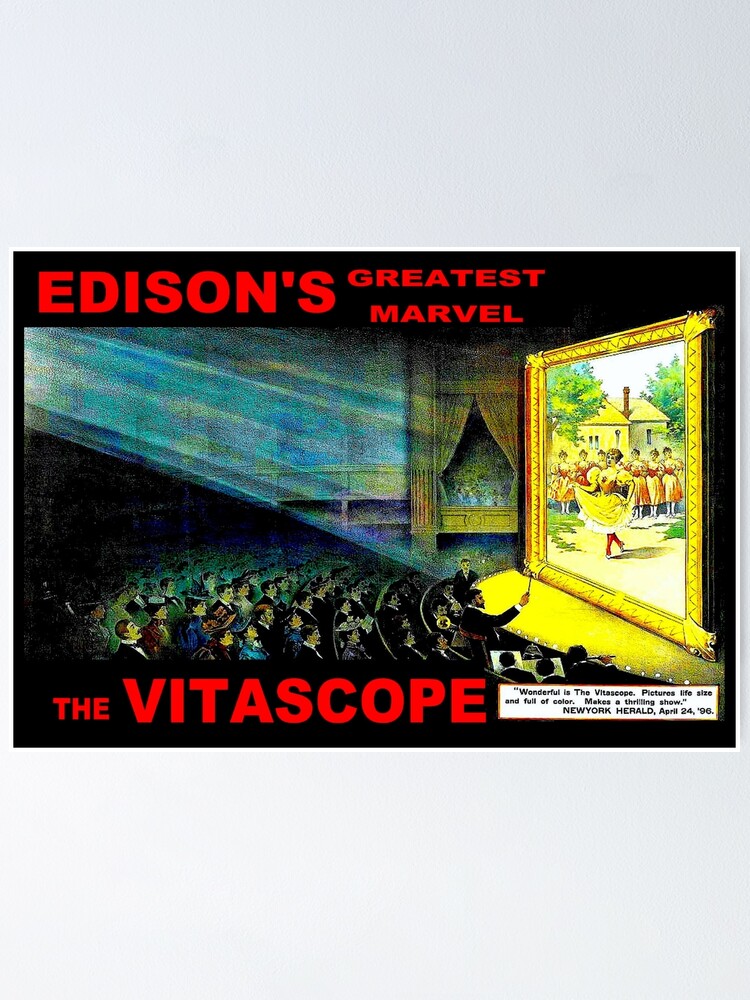 "EDISON GREATEST MARVEL VITASCOPE: Vintage Advertising Print" Poster by ...