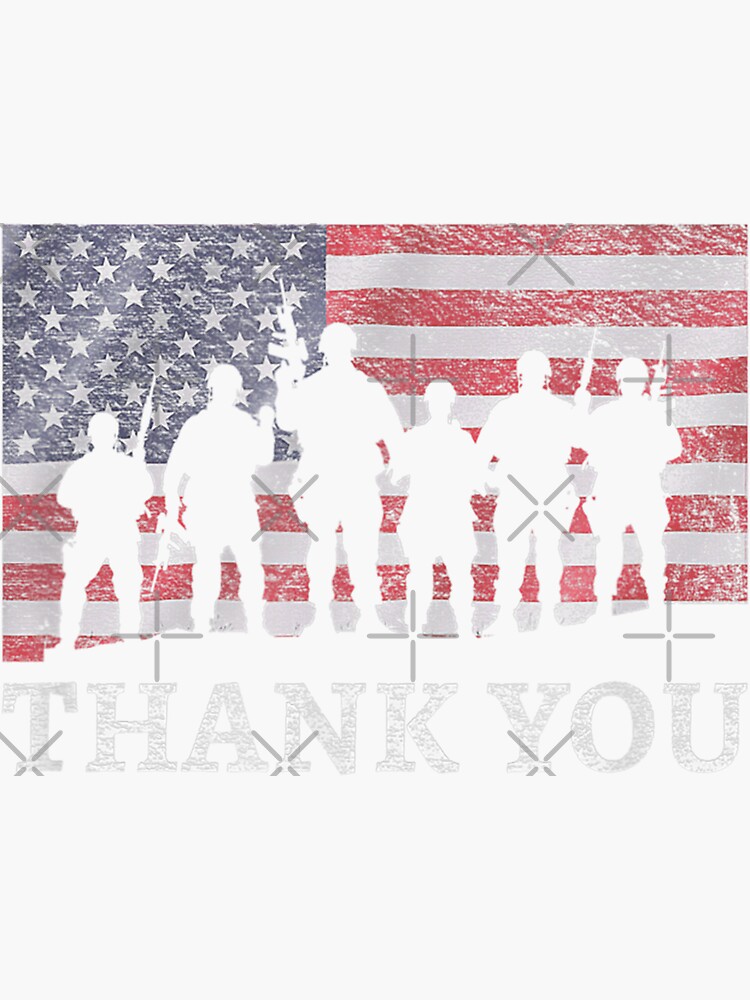 "4th of July Thank You For Your Service T-Shirt" Sticker for Sale by ...