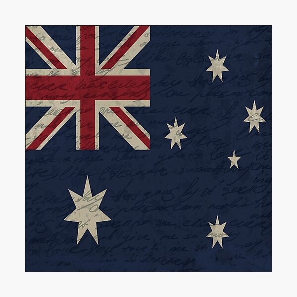 "Vintage Australian flag" Photographic Print for Sale by ...