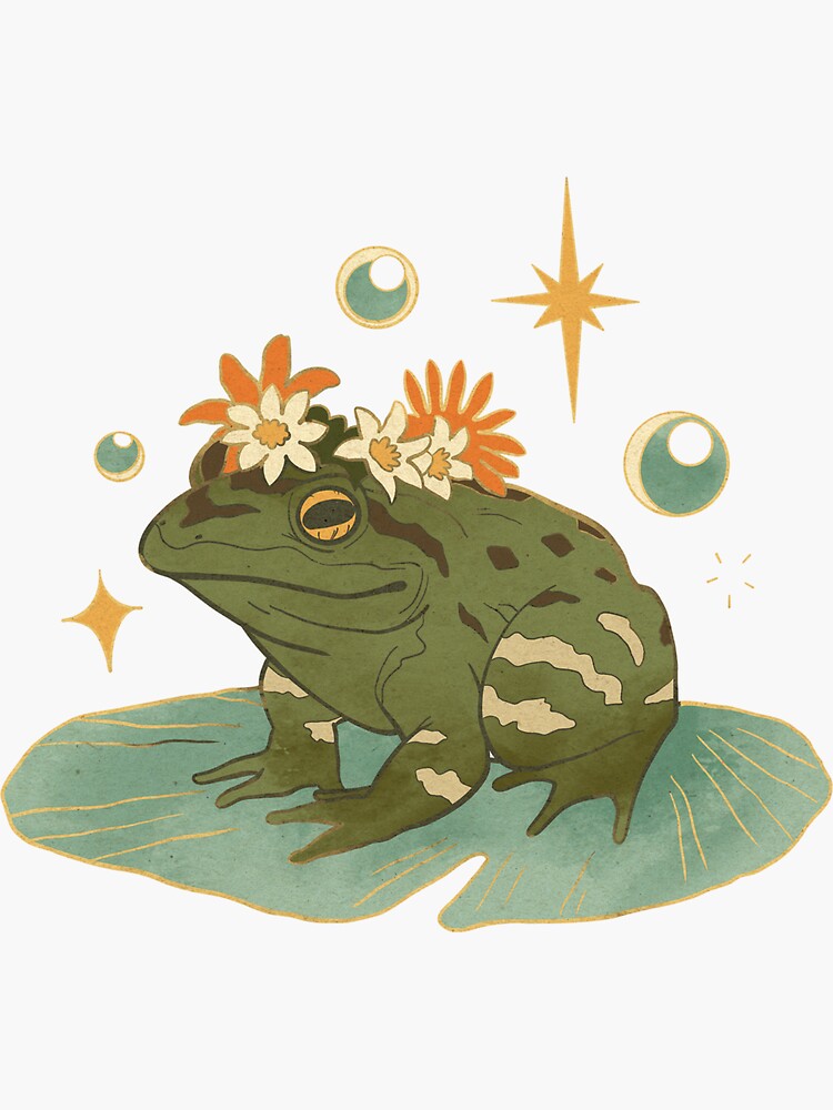 "Celestial Frog - ornate frog artwork" Sticker for Sale by ...