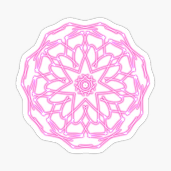 "neon pink flower" Sticker for Sale by Dulce-737 | Redbubble