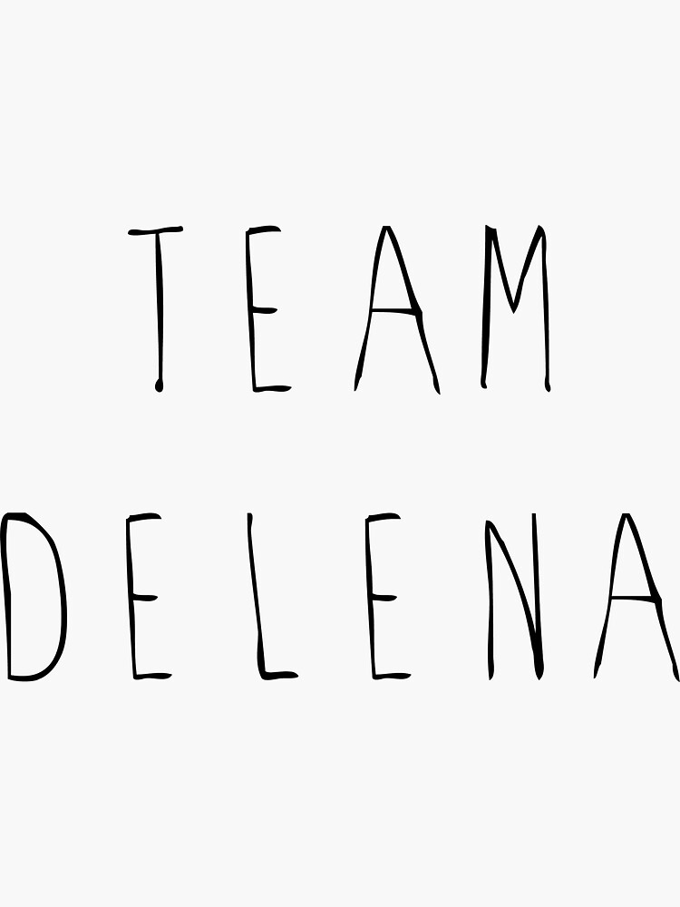 "Team Delena Sticker & Shirts" Sticker by fandomshopping | Redbubble