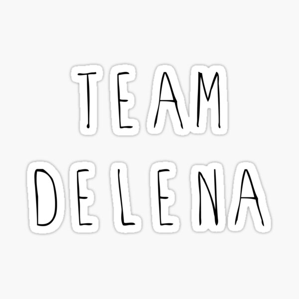 "Team Delena Sticker & Shirts" Sticker by fandomshopping | Redbubble