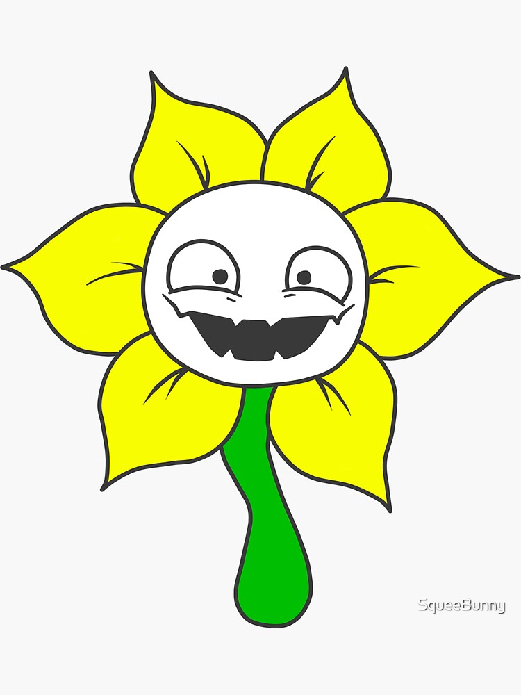 "Flowey" Sticker by SqueeBunny | Redbubble