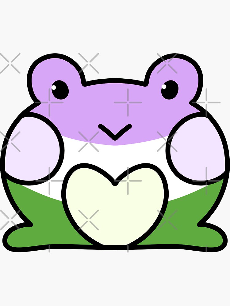 "Genderqueer Pride Flag Frog" Sticker for Sale by tigerjawed | Redbubble