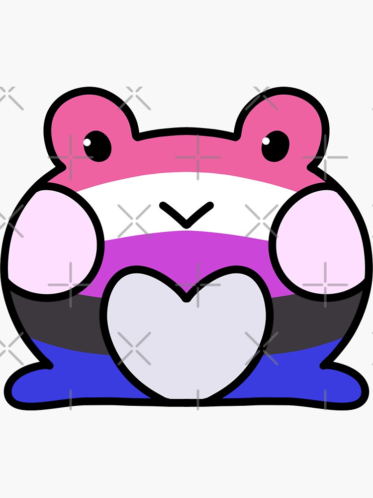 "Genderfluid Pride Flag Frog" Sticker for Sale by tigerjawed | Redbubble