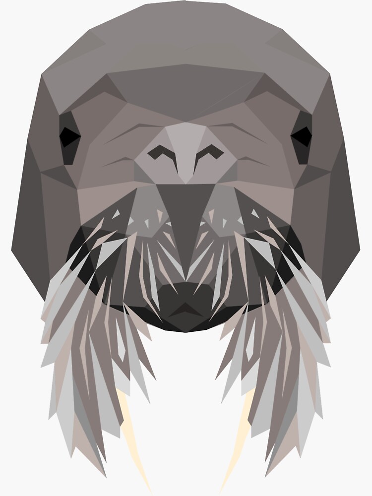 "Geometric Walrus" Sticker for Sale by kjjart | Redbubble