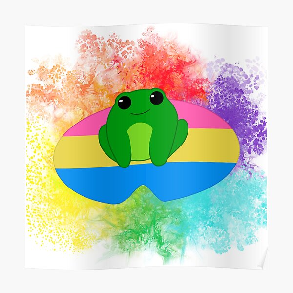 "Pan Frog LGBT Rainbow" Poster for Sale by saxophoneliz | Redbubble
