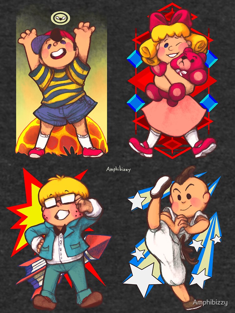 "Earthbound Kids - Group 2x2" Lightweight Hoodie for Sale by Amphibizzy ...