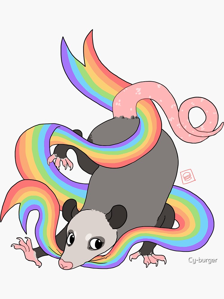 "Gay Possum" Sticker for Sale by Cy-burger | Redbubble