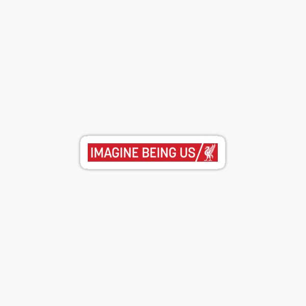 "Imagine Being Us" Sticker for Sale by WhiteCellarArt | Redbubble