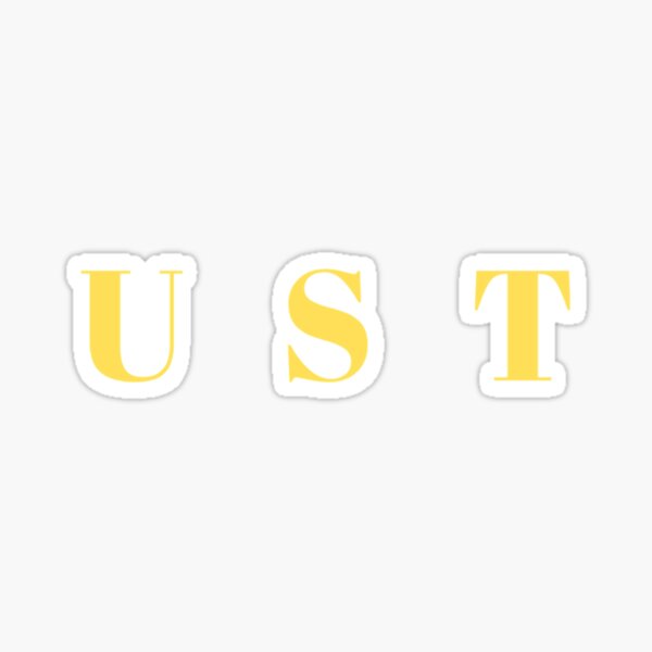 "UST University of Santo Tomas Yellow " Sticker by foliolestudio ...
