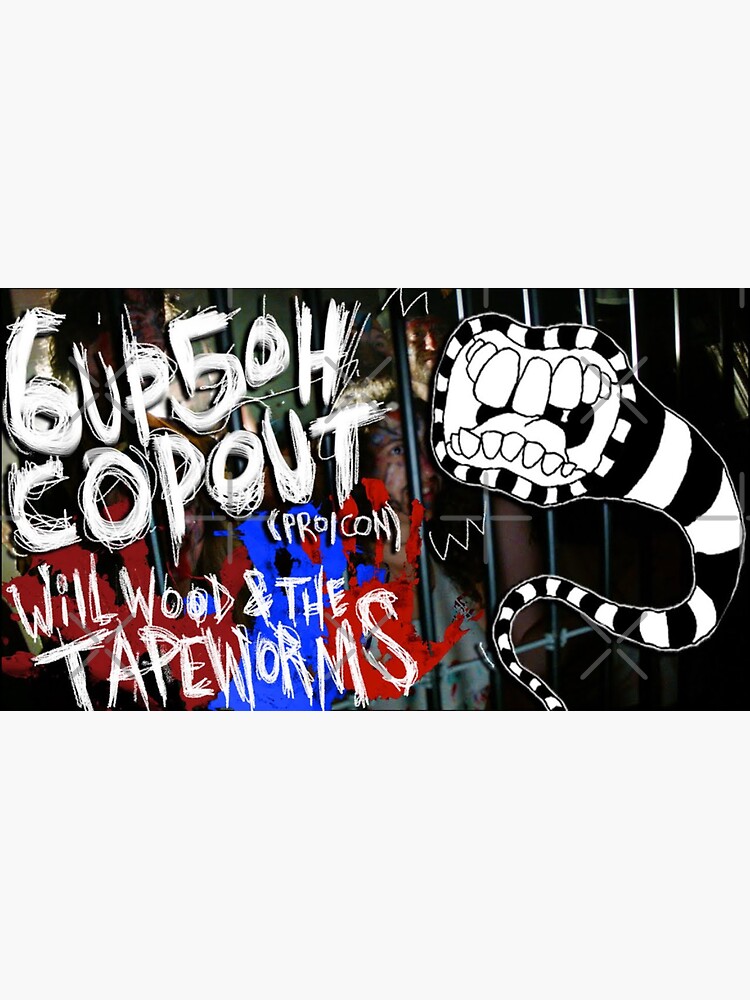 "Six Up The Will Tapeworms" Sticker for Sale by Kevinblanchard | Redbubble