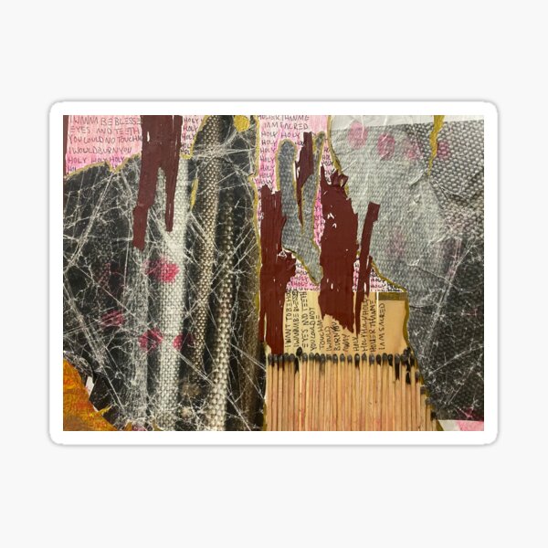 "Holy Fire collage" Sticker for Sale by mathosapa | Redbubble